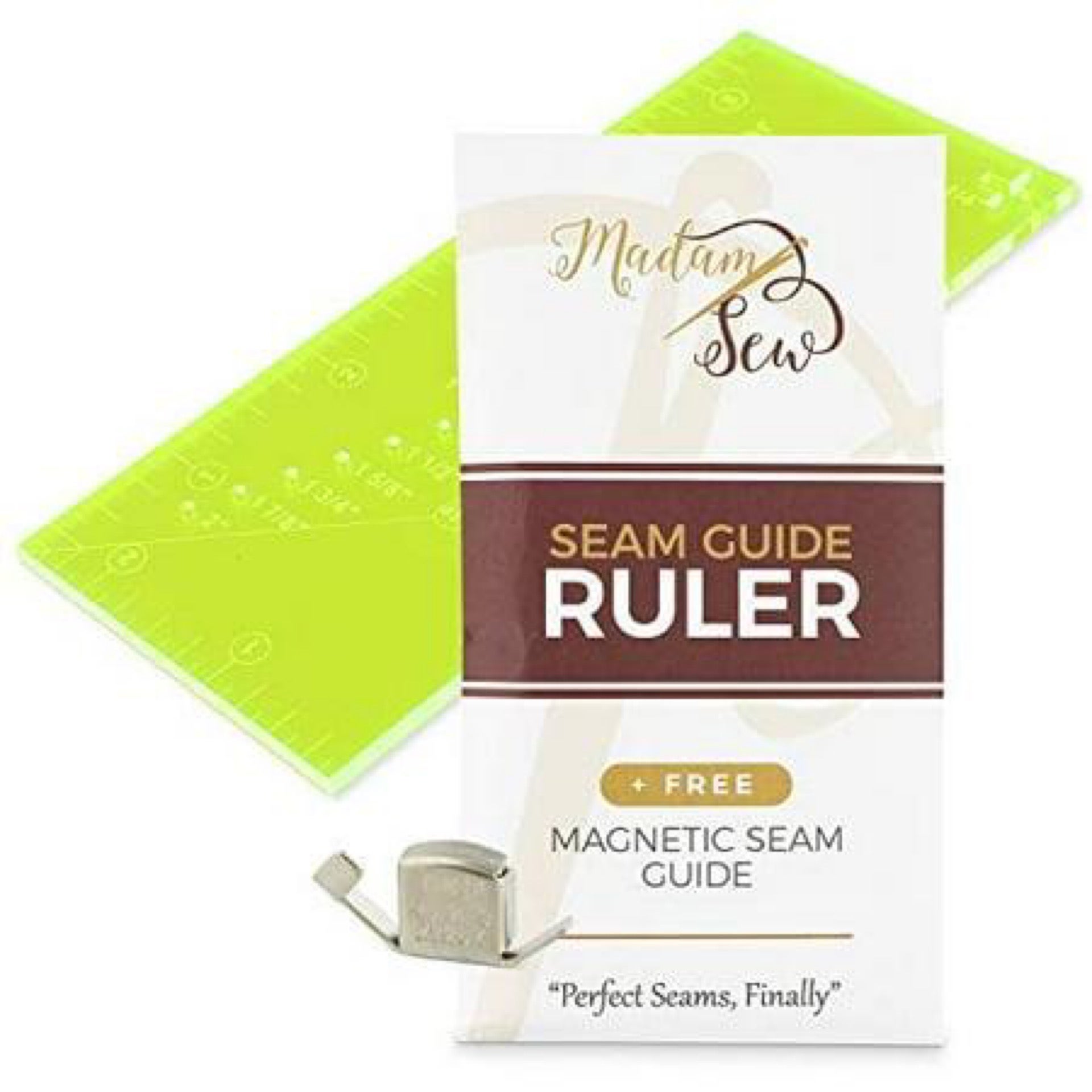 Madam Sew Seam Allowance Ruler & Magnetic Seam Guide | Barn Door Quilts
